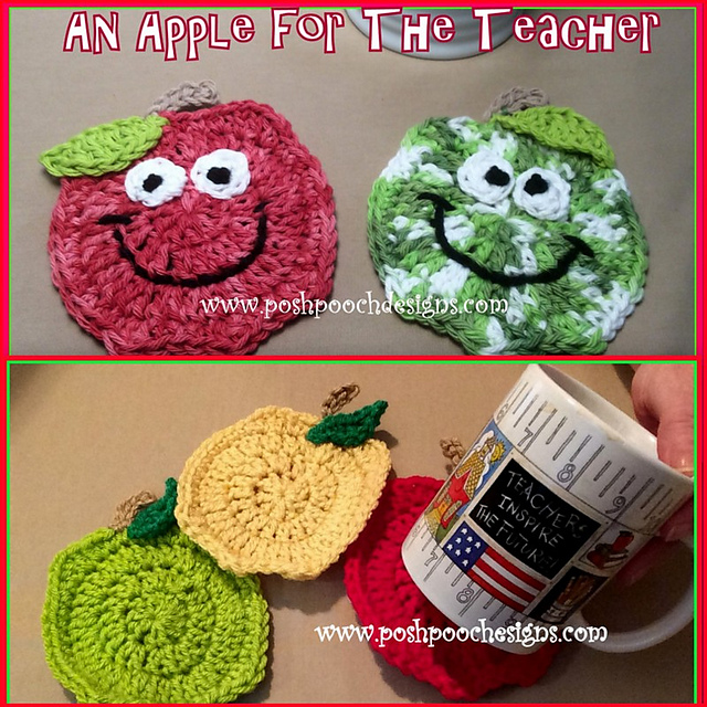 Ravelry: Apple Coaster pattern by Sara Sach