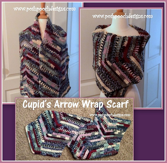 Ravelry: Cupid's Arrow Wrap Scarf pattern by Sara Sach