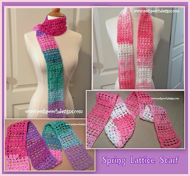 Ravelry: Spring Lattice Scarf pattern by Sara Sach