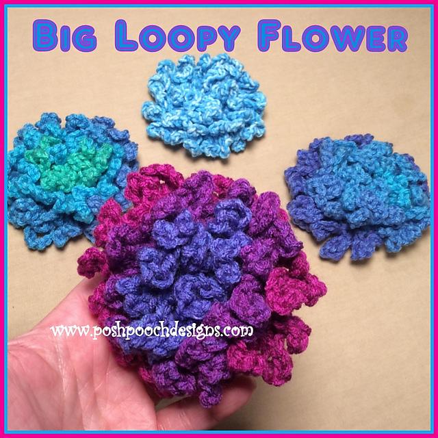 Ravelry: Big Loopy Flower pattern by Sara Sach