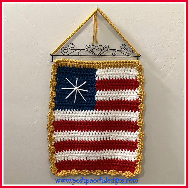 Ravelry: American Flag Garden Sign pattern by Sara Sach