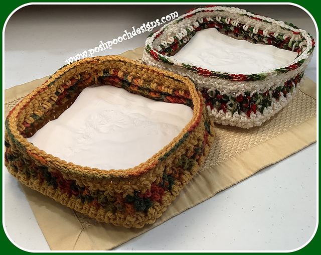 Ravelry: Holiday Napkin Basket pattern by Sara Sach