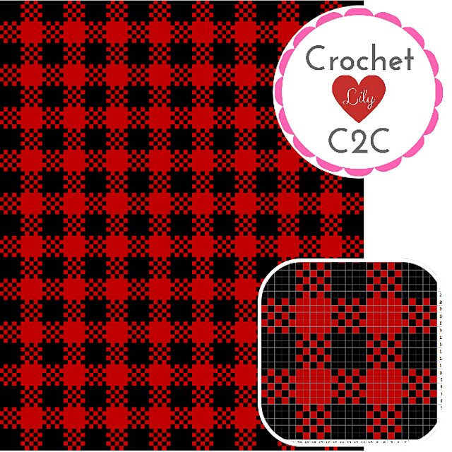Ravelry: Buffalo Red Black C2C blanket pattern by Liliya Pervushina