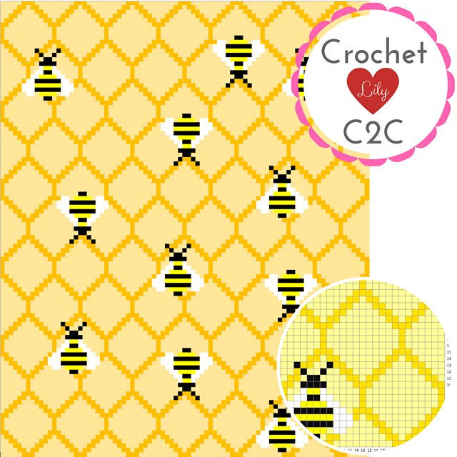 Ravelry: Bumble bee C2C blanket pattern by Liliya Pervushina