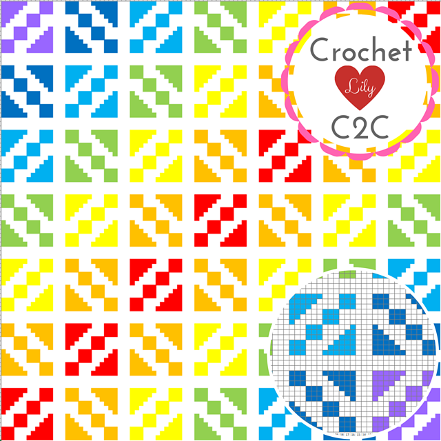 Ravelry: Rainbow C2C Blanket pattern by Liliya Pervushina