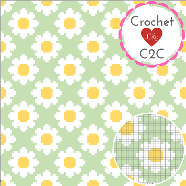 Ravelry: Daisy flowers C2C blanket pattern by Liliya Pervushina