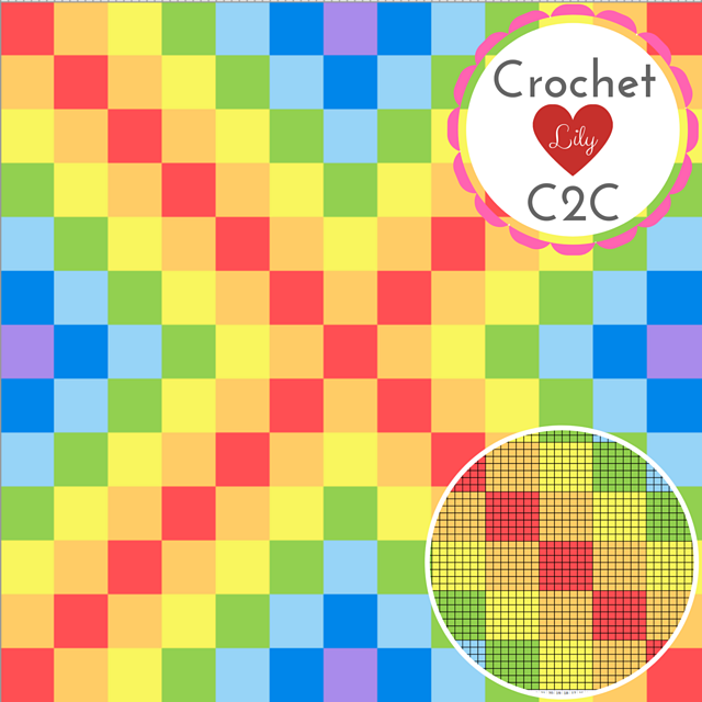 Ravelry: Rainbow geometric C2C blanket pattern by Liliya Pervushina