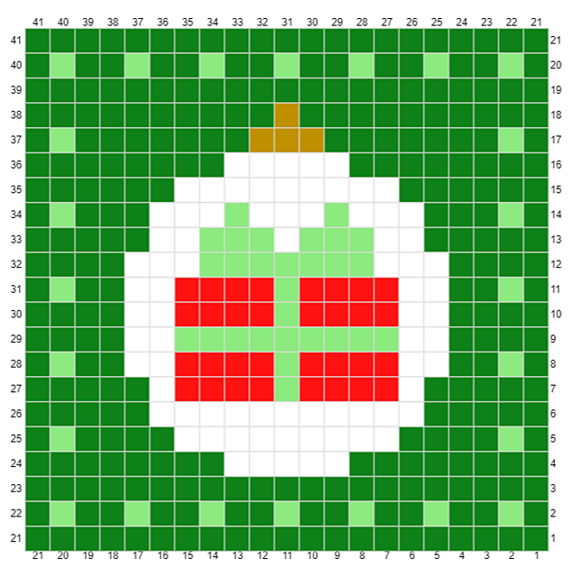 Ravelry: C2C coaster Christmas gift box pattern by Liliya Pervushina