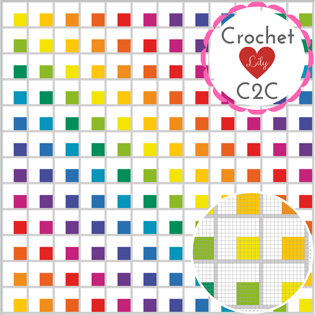 Ravelry: Colorful Squares C2C blanket pattern by Liliya Pervushina