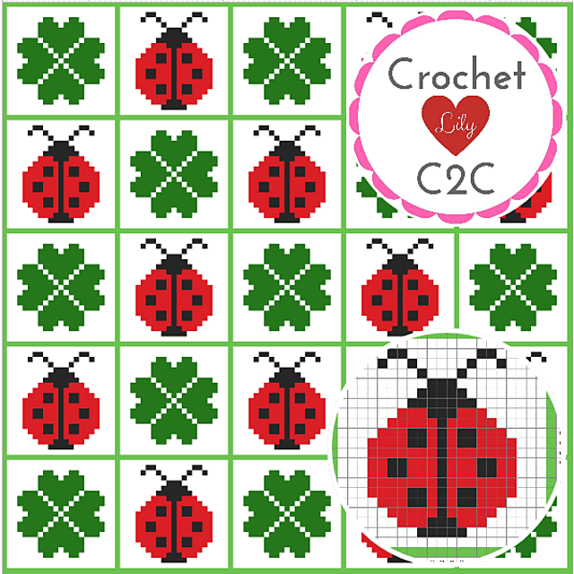 Ravelry: The Ladybug C2C blanket pattern by Liliya Pervushina