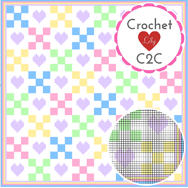 Ravelry: The Colorful squares C2C blanket pattern by Liliya Pervushina