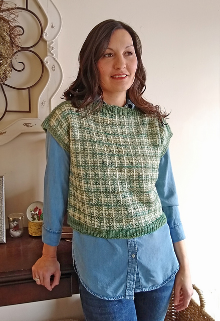 Ravelry: Peerie Plaid Vest pattern by Sharon Barnes