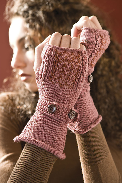 Ravelry: Teak Bittersweet Gauntlets pattern by Laura Irwin