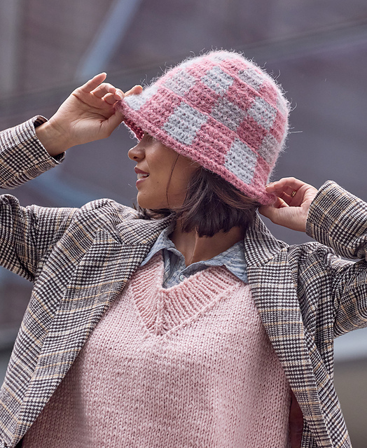Ravelry: Plush Squares Bucket Hat pattern by Amy Gunderson