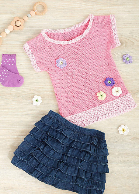 Ravelry: Cherry Blossom Knit Tee pattern by Premier Yarns Design Team