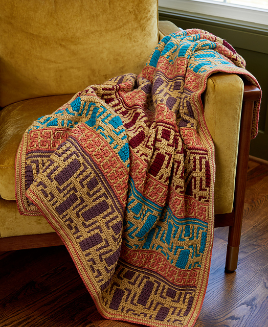 Ravelry: Mosaic Stripes Throw pattern by Liz Salazar