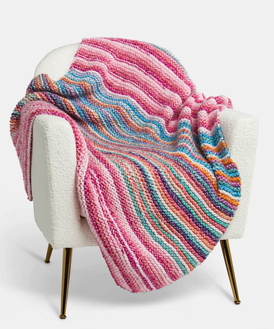 Ravelry: Garter Stripe Throw pattern by Amy Gunderson