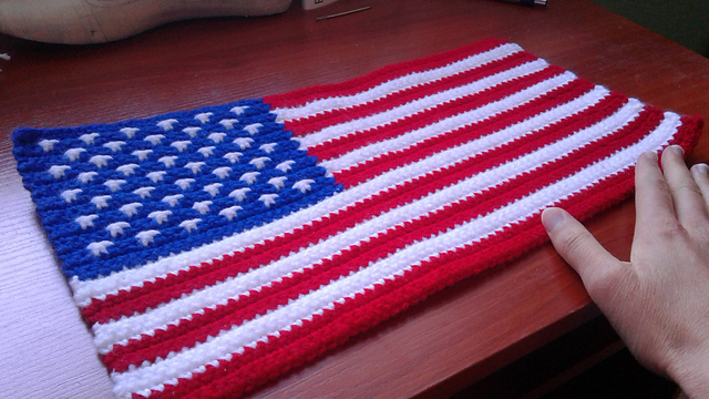 Ravelry: Crochet United States Flag pattern by Kitty Kaville