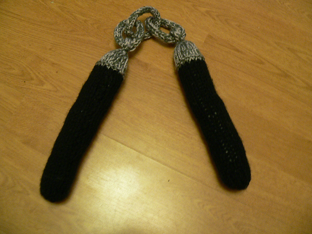 Ravelry: Nunchuks Away pattern by Sarah Blatter