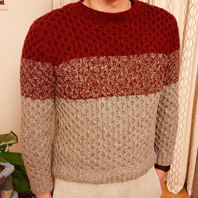 Ravelry: # 15 Herrenpulli im Wabenmuster / Men's Pullover pattern by Lana Grossa