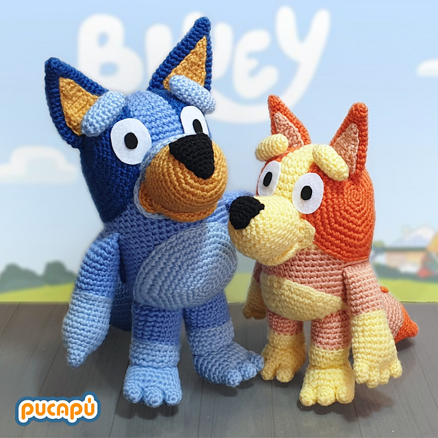 Ravelry: Bluey y Bingo pattern by Pucapu Amigurumis