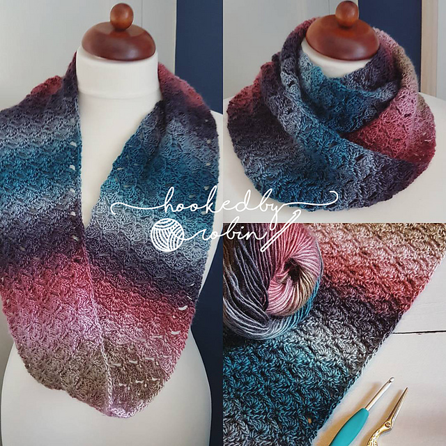 Ravelry: Fantail Shell Stitch Scarf pattern by Hooked by Robin