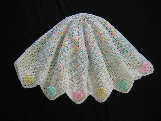 Ravelry: Ripple Hearts Baby Blanket pattern by Debbie Calvert