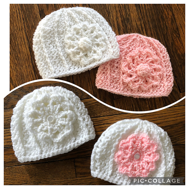 Ravelry: Flower Power Beanie Hat pattern by Debbie Calvert