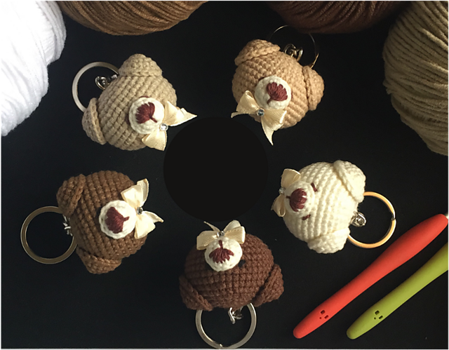 Ravelry: Teddy Head Keychain pattern by Fatima MAli