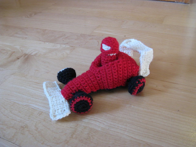 Ravelry: Red race car pattern by Pyrola Talvikki