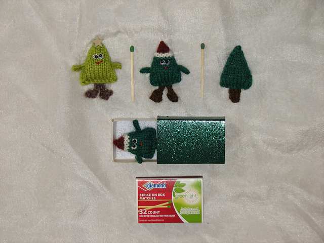 Ravelry: Matchbox Mini Christmas Trees pattern by Sheila Higgins