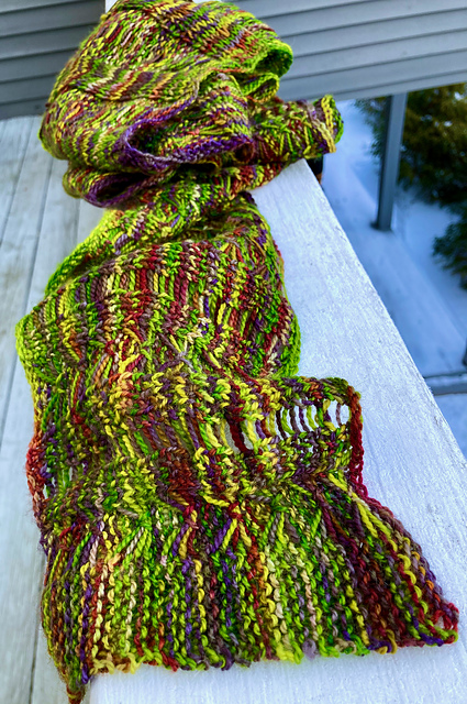 Ravelry: Seven Up Koigu Scarf pattern by DoublePointed Designs