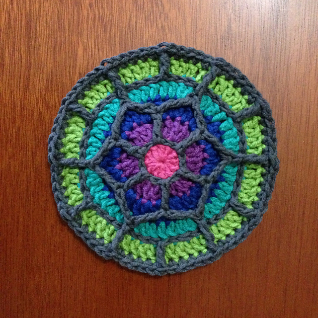 Ravelry: Stained Glass Coaster pattern by Rachel Beth