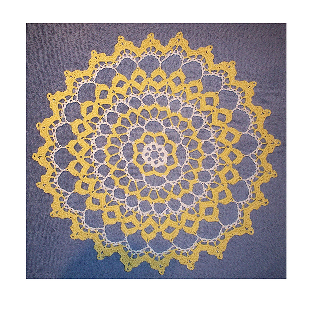 Ravelry: Two Color Round Lacy Doily pattern by Richard Sechriest