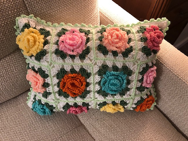 Ravelry: Granny Rose Pillow pattern by Apple Blossom Dreams