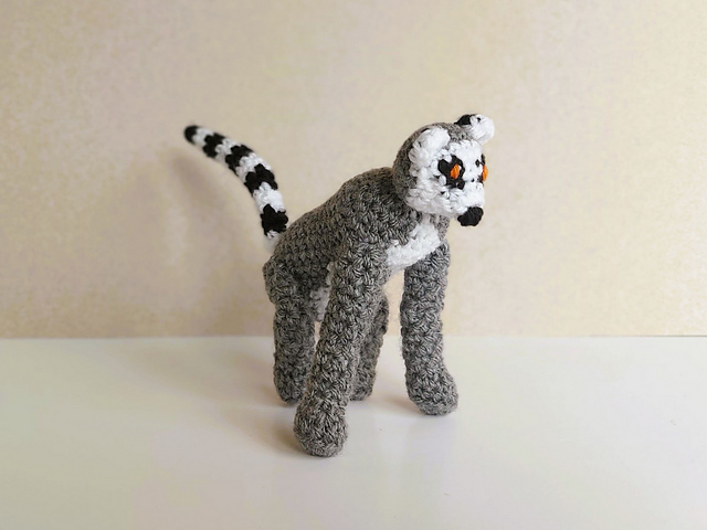 Ravelry: Ring-tailed lemur pattern by Six Hands Crafting
