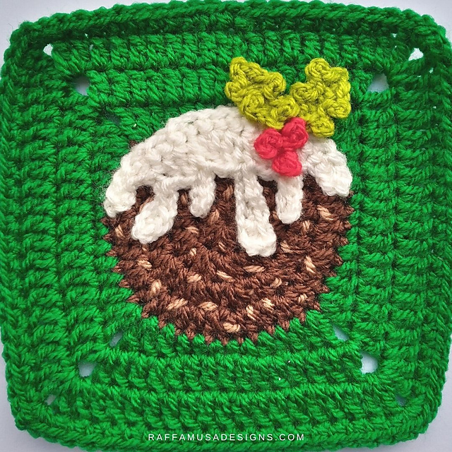 Ravelry: Christmas Pudding Square pattern by Raffaella Tassoni
