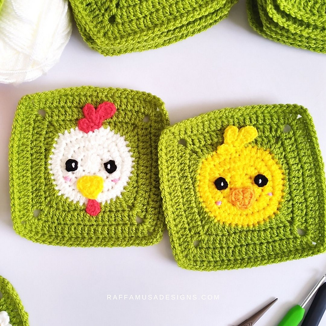 Ravelry: Chicken & Chick Granny Square pattern by Raffaella Tassoni