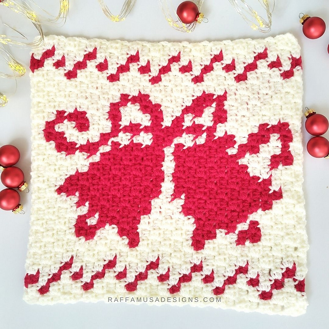 Ravelry: C2C Christmas Bells Square pattern by Raffaella Tassoni