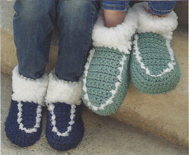 Ravelry: Cozy Lined Slippers for the Family pattern by Amanda Mannas