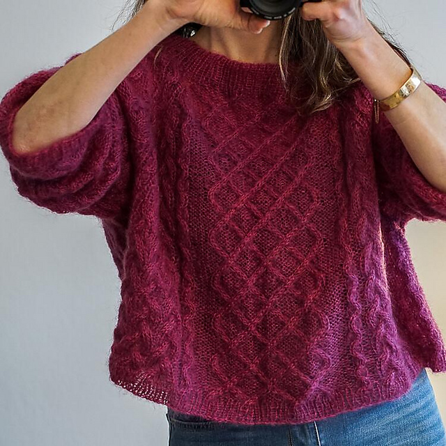 Ravelry: Cable Raglan Sweater pattern by Sus Gepard