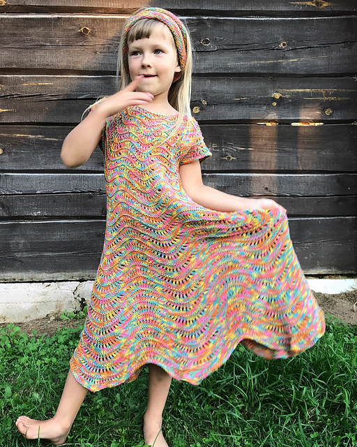 Ravelry: Rainbow Dress For Little Miss pattern by Raimonda Bagdoniene