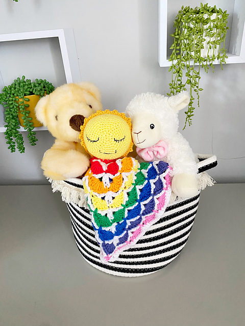 Ravelry: Sunshine and Rainbow Lovey pattern by Emily Rigby