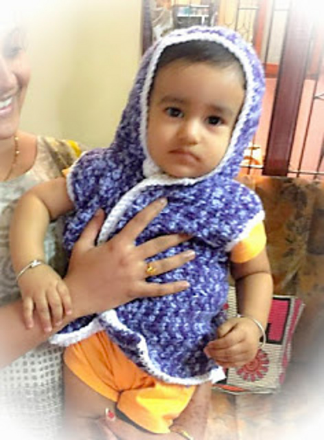 Ravelry: Purple prints hooded vest pattern by Rashami Sarode