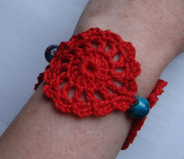 Ravelry: Red Beaded Bracelet pattern by Susanne W.