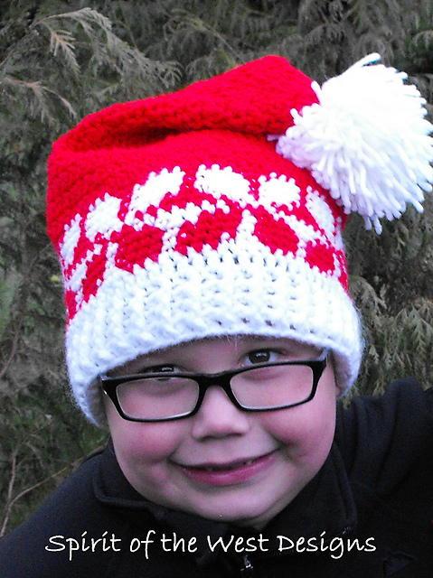 Ravelry: Poinsettia Stocking Hat pattern by Spirit West Designs
