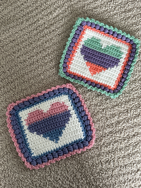 Ravelry: Sweetheart Valentine Candle Coaster pattern by Rachel Wilkinson