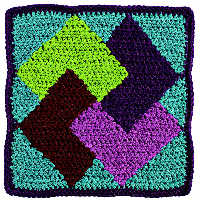 Ravelry: Square 14: Card Trick pattern by Laurinda Reddig