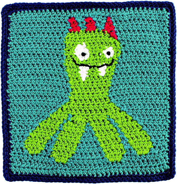Ravelry: Square 27: Alien pattern by Laurinda Reddig