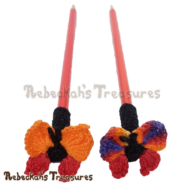 Ravelry: Cute Butterfly Pencil Topper pattern by Rebeckah Ferger